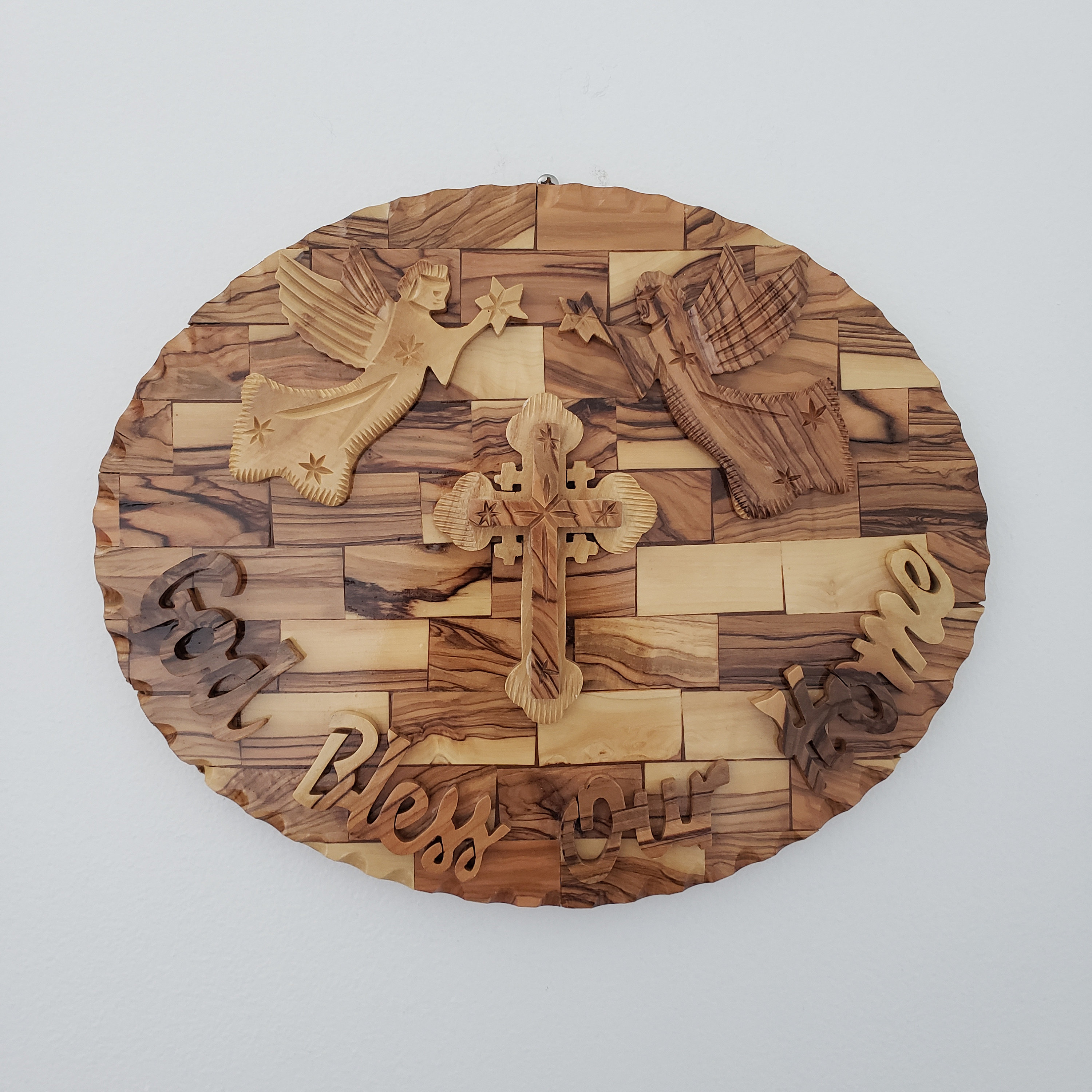 Vintage Wooden God Bless Our Home Hand Carved Religious Wall Hanging - Etsy