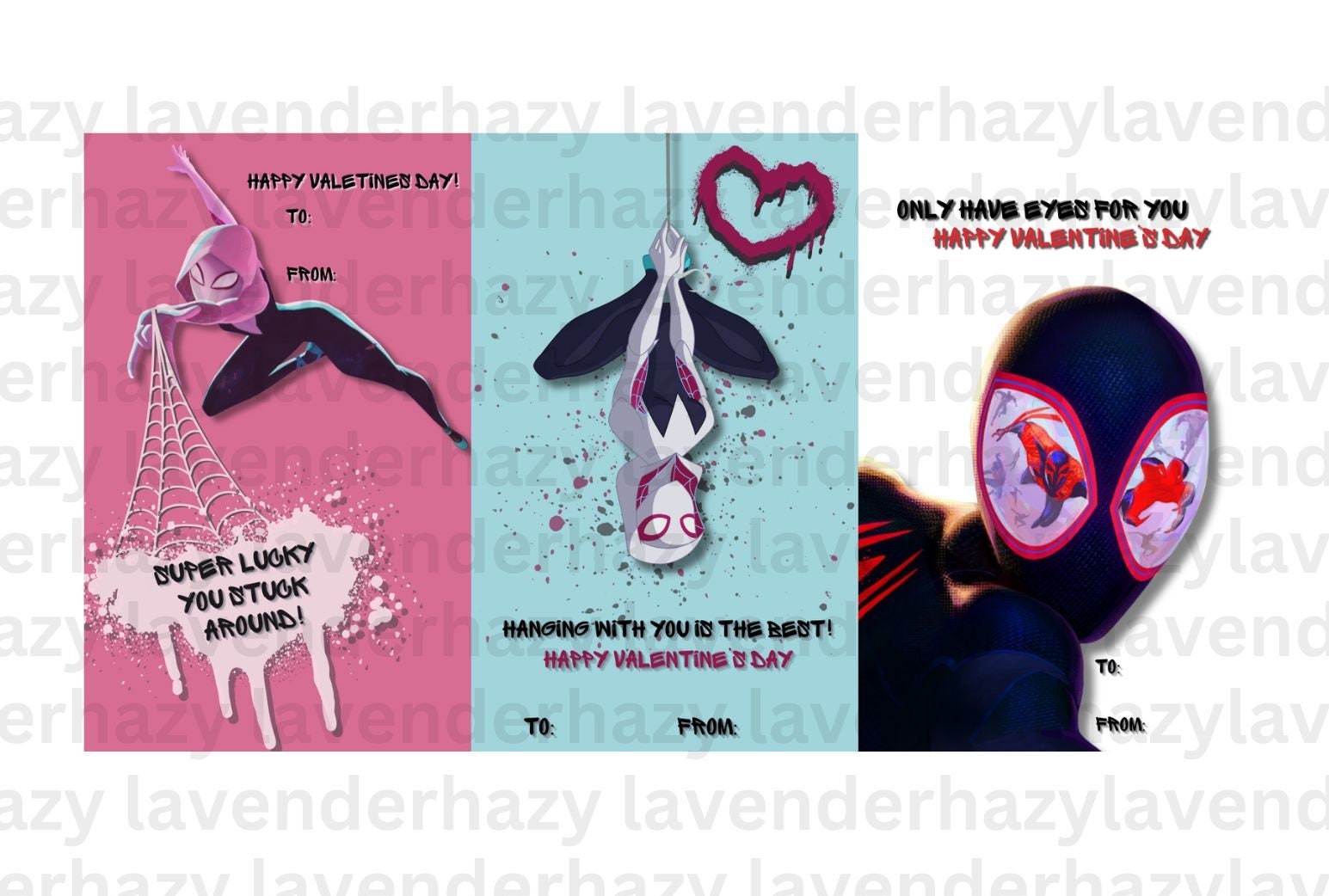 Spiderman and Friends Valentine's Day Cards - Instant Download Pdf ...