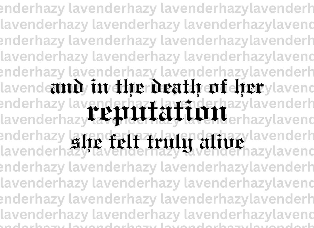In the Death of Her Reputation SVG/PNG Bundle Rep Svg Rep Png Rep ...
