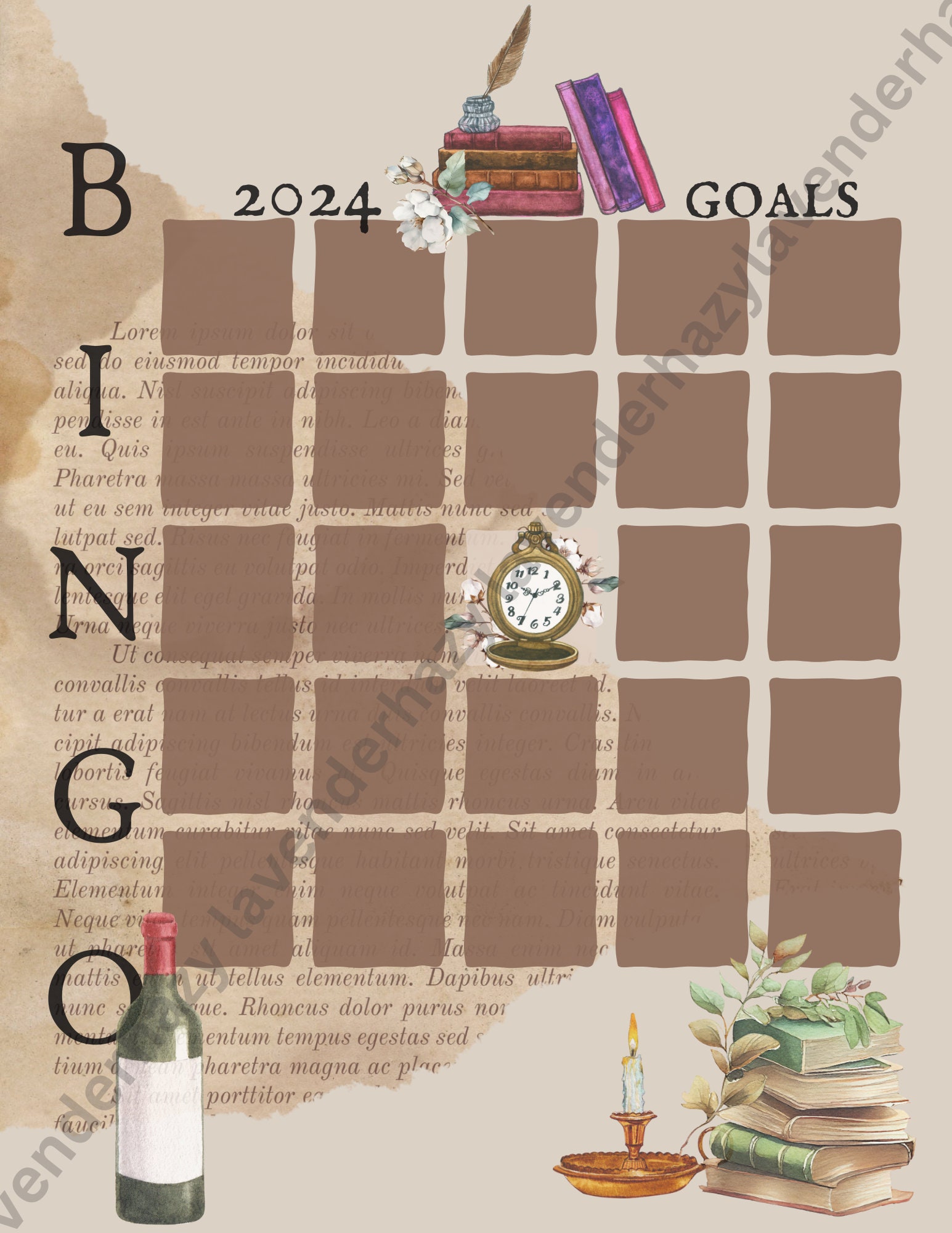 Customizable 2024 PACK OF 4 Bingo Card Vision Board New Year Bingo ...