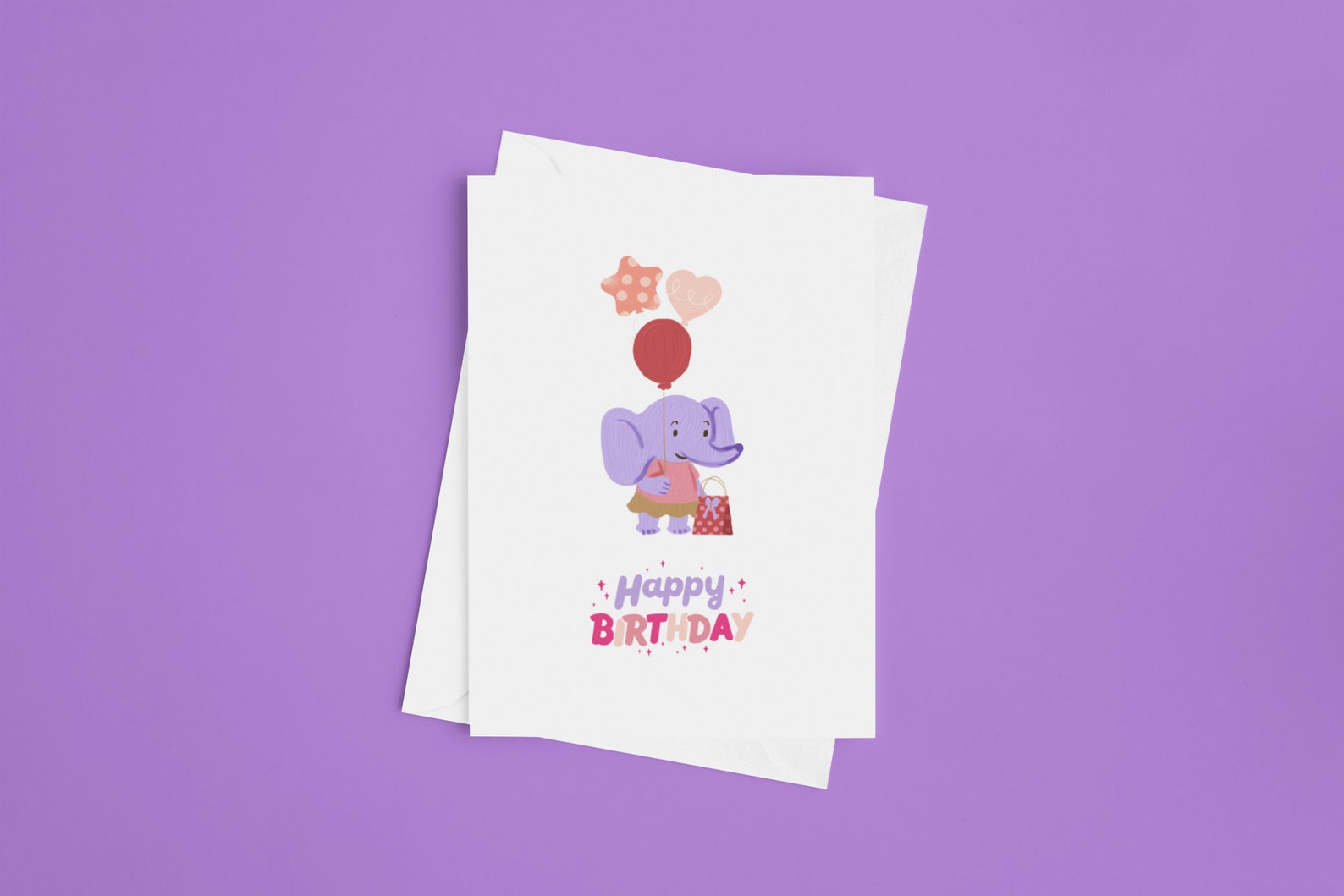 Elephant Birthday, Happy Birthday, Birthday Card, Greeting Card ...