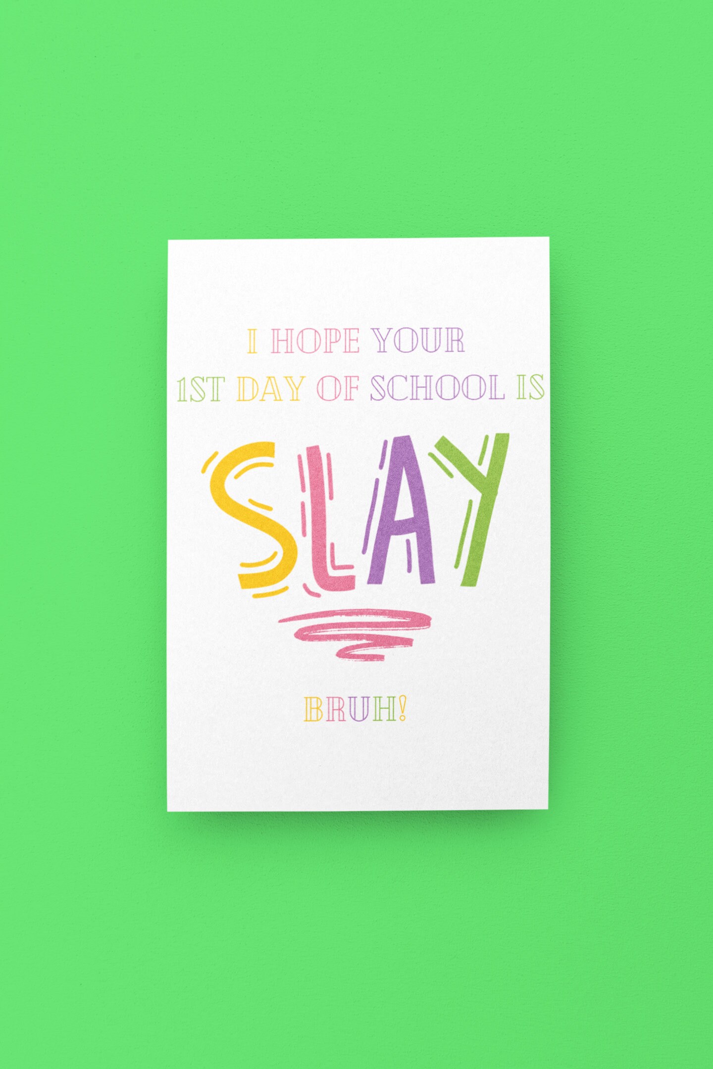 Teen Back to School Card, Slay Card, Back to School, Teen Card ...