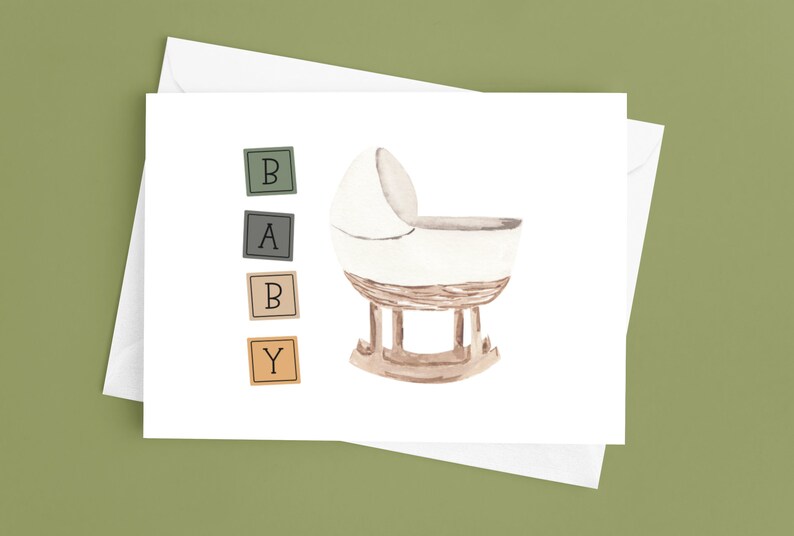 Baby, Baby Shower, Baby Card, Baby Shower Card, Gender Neutral ...