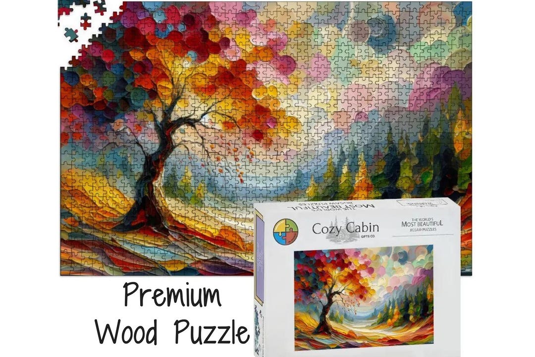 Wooden Autumn Jigsaw Puzzle 1000 Piece Puzzle Fall Decor Home Gift for ...