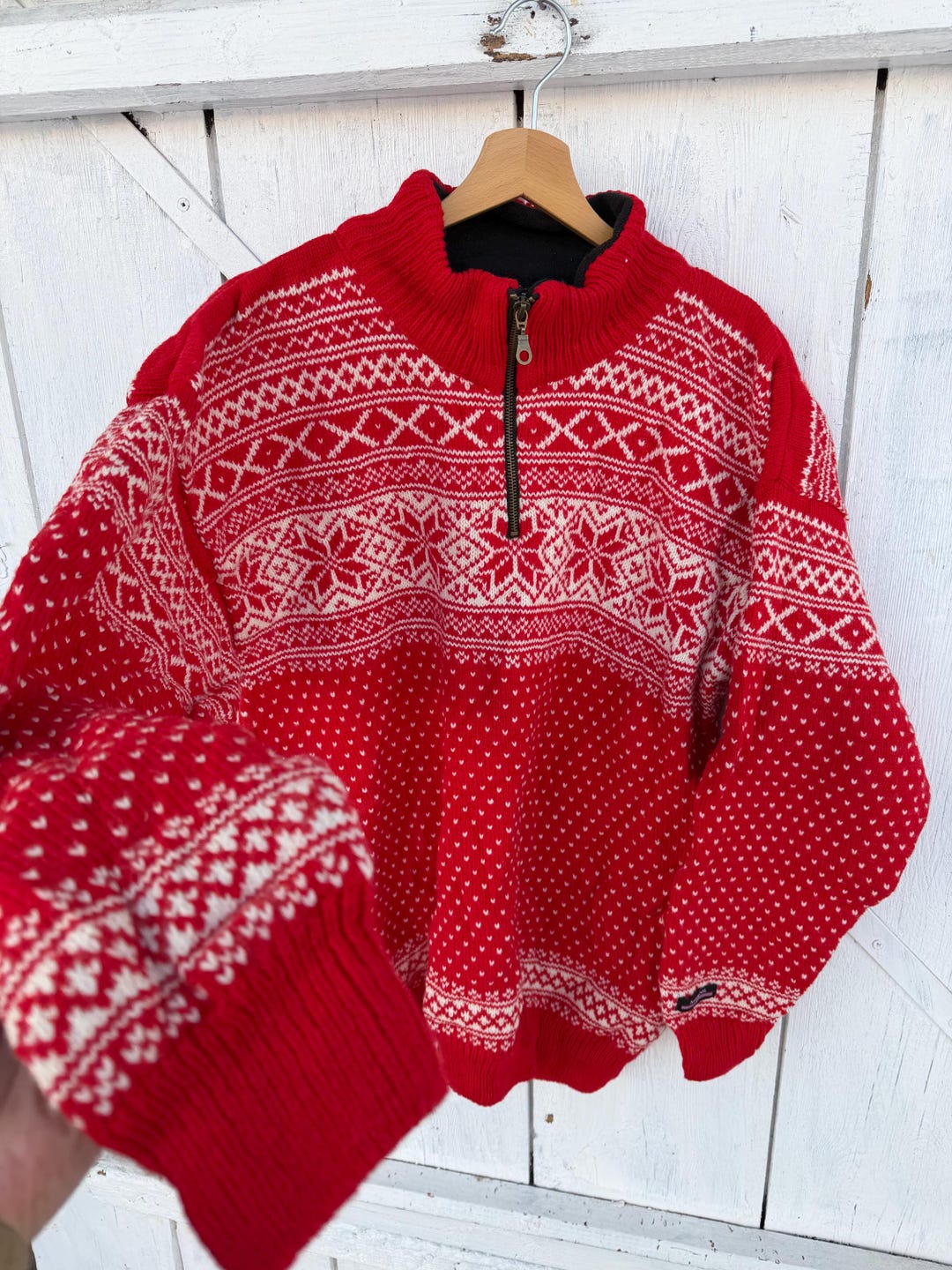 Vintage Wool Scandinavian Sweater Norwool Size L - Etsy