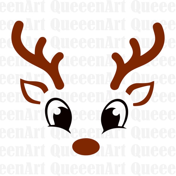 Caras de reno de navidad - Etsy México