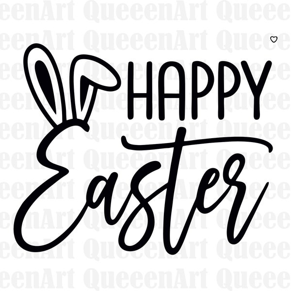 Happy Easter Bunny Svg - Etsy