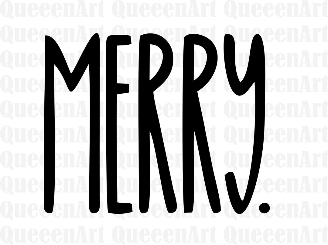 Merry SVG, Christmas Svg, Merry Handlettered Svg, Christmas Svg, Santa ...