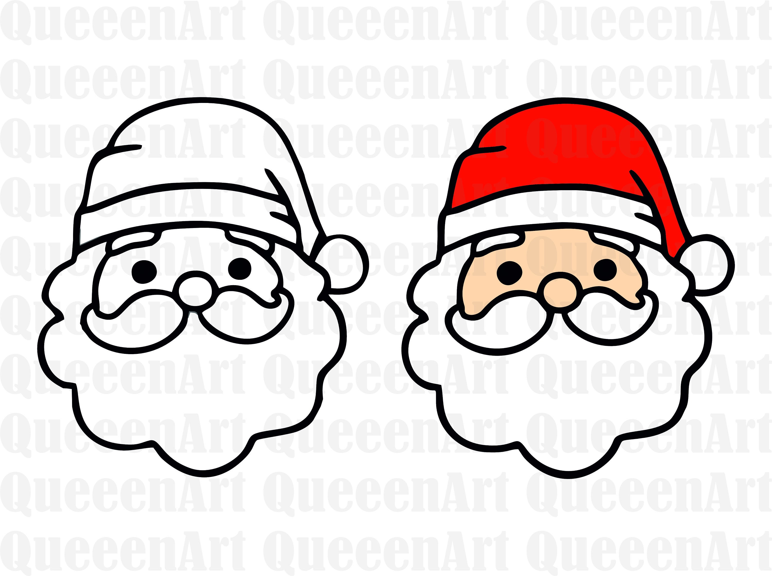 Santa SVG, Santa Face SVG, Christmas SVG, Santa Cut File, Santa Face ...