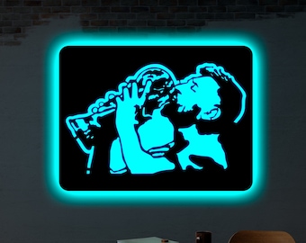 Messi LED Neon Sign, Soccer Digital Files, Game Wall Art Decor ...