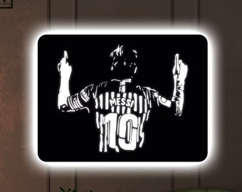 CR7 LED Neon Sign, Soccer Digital Files, Game Wall Art Decor, Football ...
