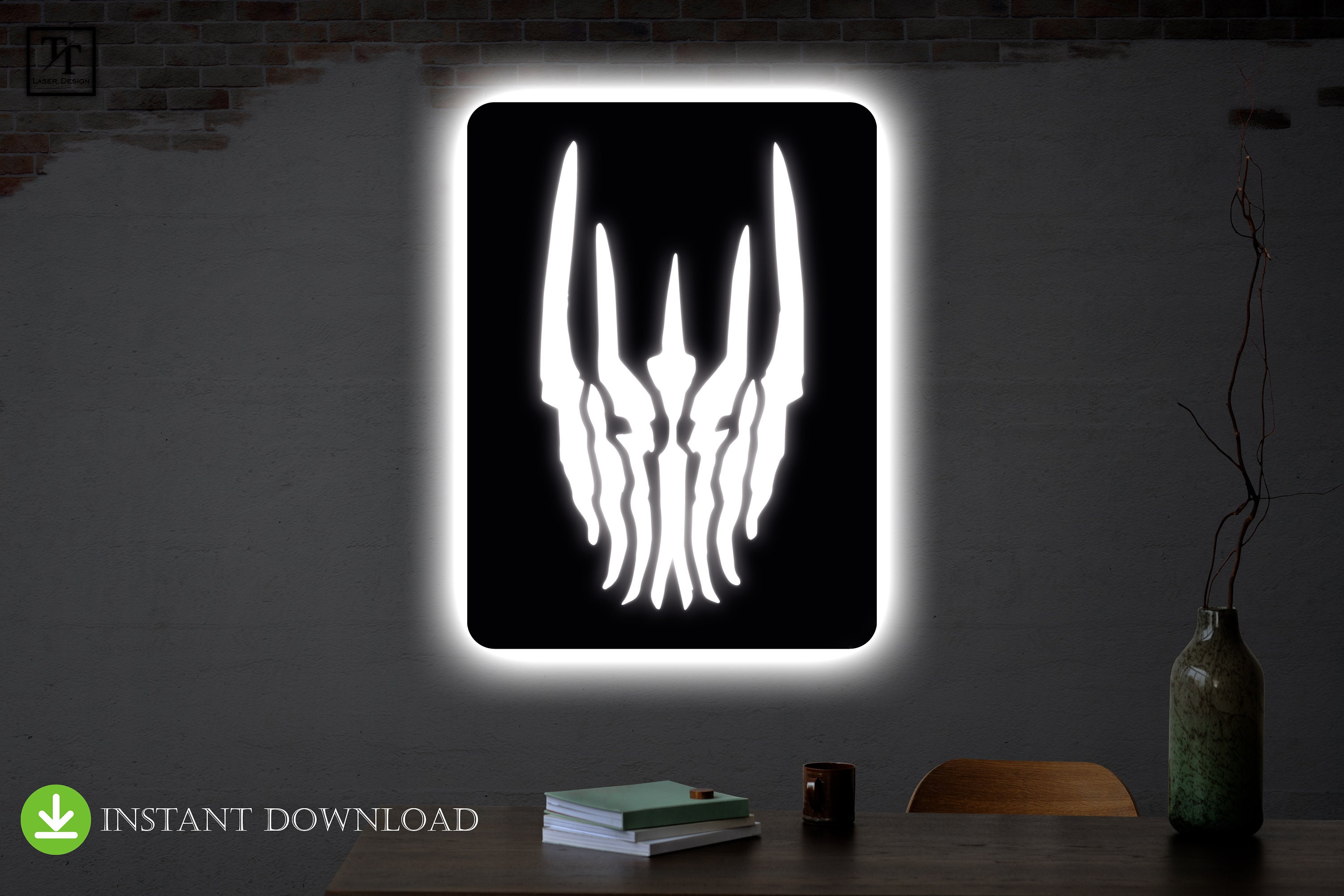 LOTR Sauron LED Sign Svg Digital Dxf Files, LOTR Svg Wall Art Decor ...
