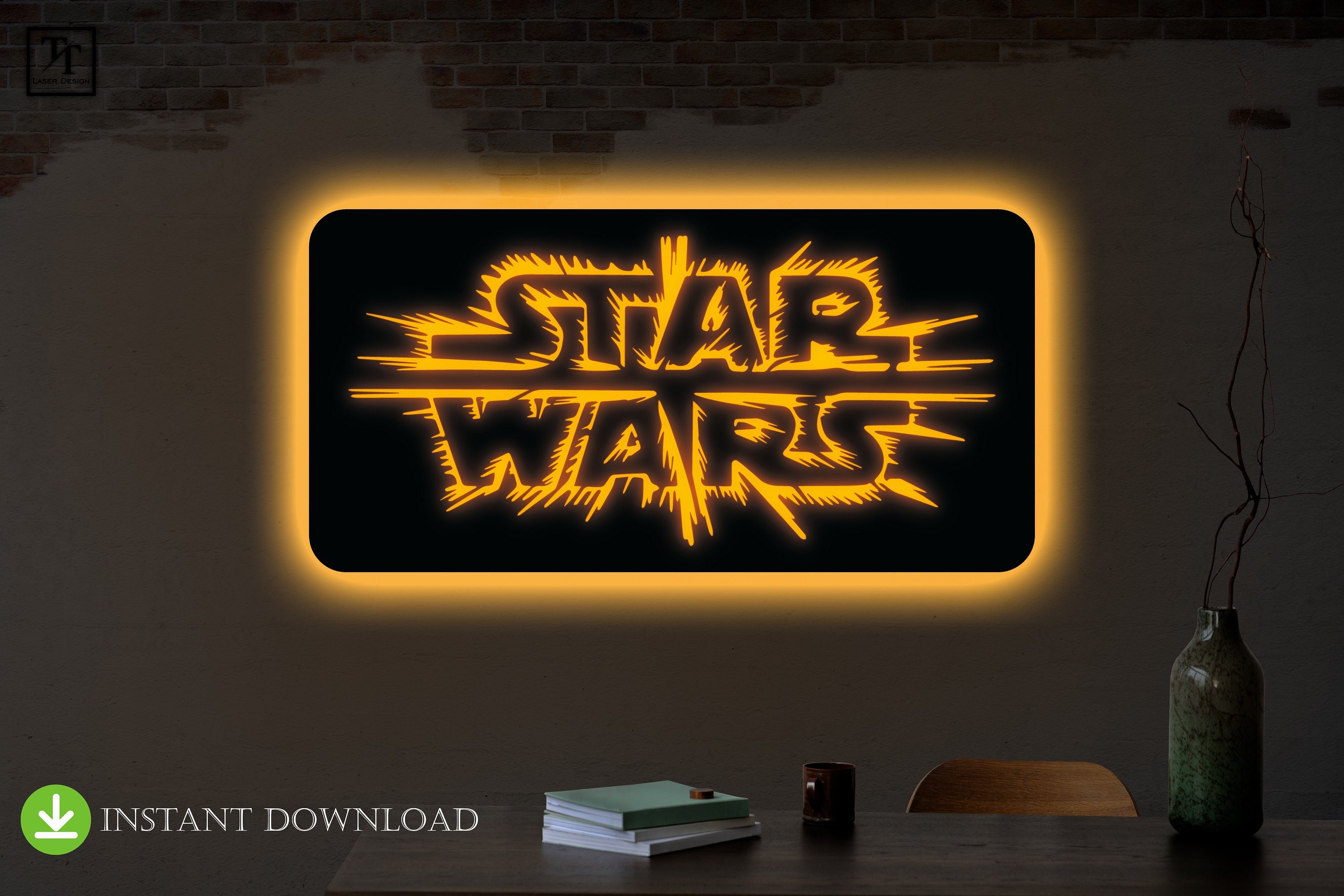 Movie LED Neon Sign, Digital Files, Wall Art Decor, Vector, Home ...
