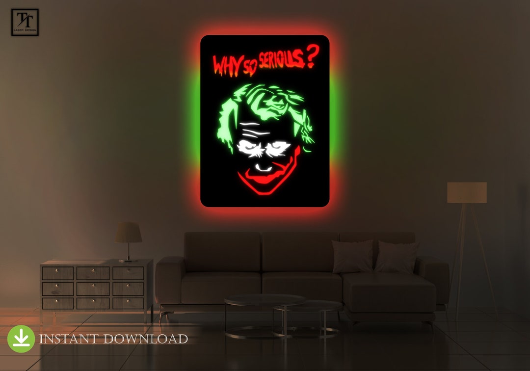 Joker LED Neon Sign, Why so Serious, Vector Files (digital Download) - Etsy