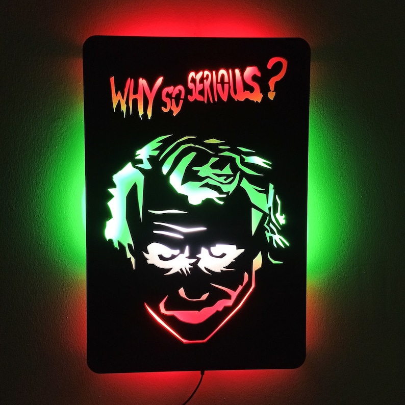 Why so Serious LED Neon Sign Digital Svg Files Wood Wall Art - Etsy Canada