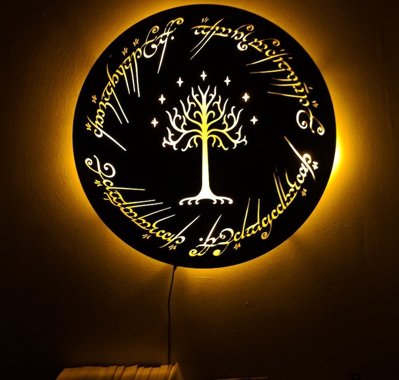 LOTR Gondor LED Neon Sign, Digital Files, Cnc Cutting, Wall Art Decor ...