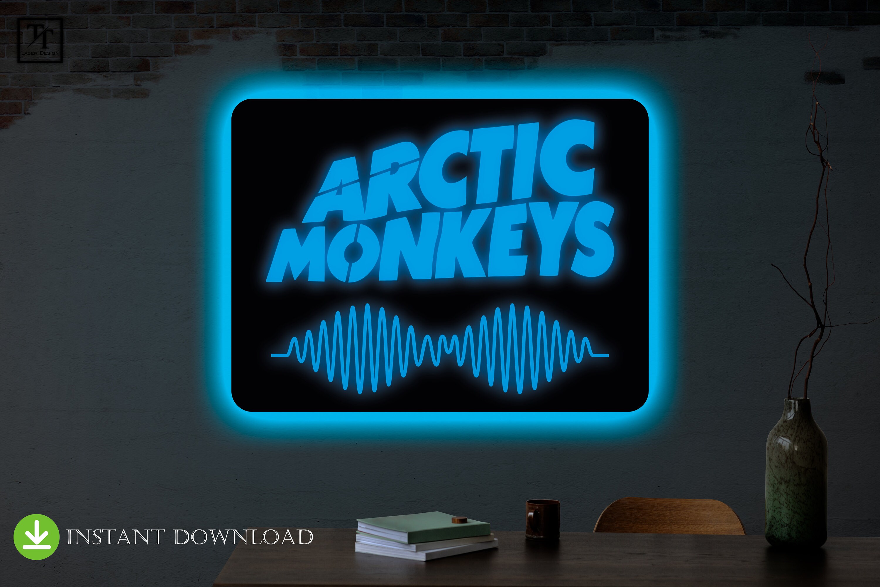 Music LED Neon Sign, Digital Music Art Files, Wall Decor, Vector, Home ...