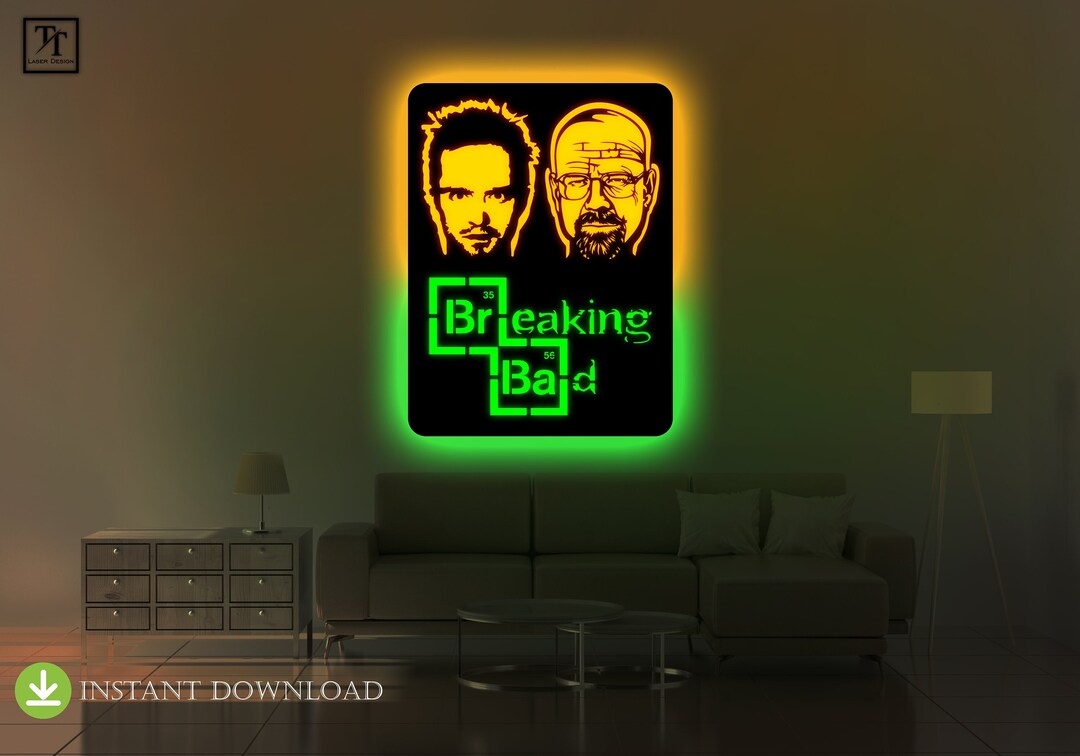 Breaking Bad LED Sign, Digital Svg Cutting Files, Heisenberg Wall Art ...