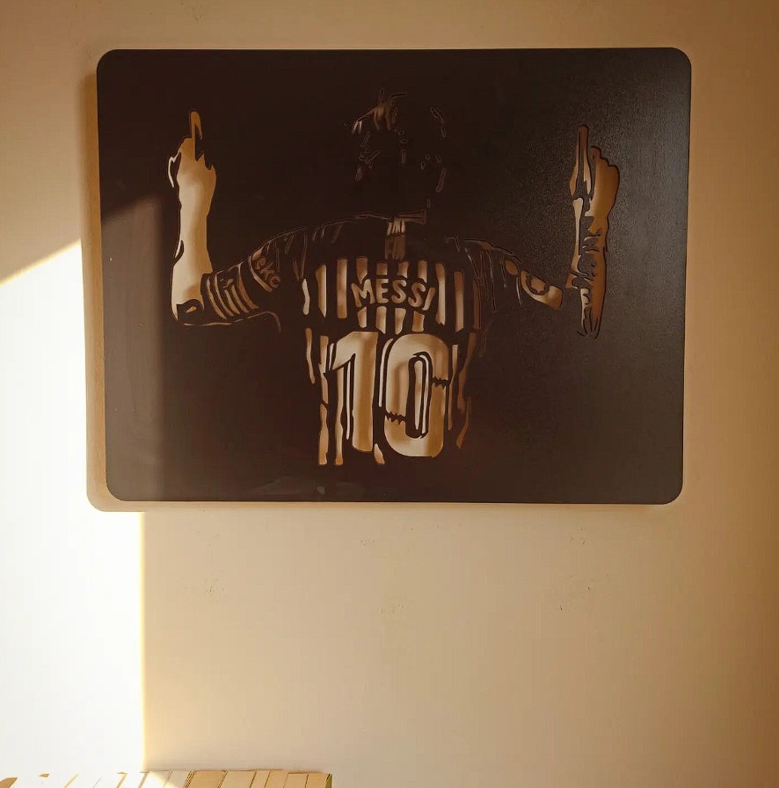 Messi LED Neon Sign, Soccer Digital Files, Game Wall Art Decor ...