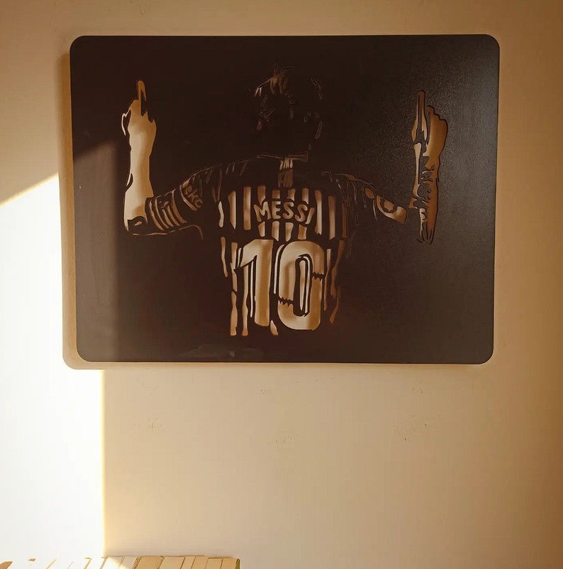 Messi LED Neon Sign, Soccer Digital Files, Game Wall Art Decor ...