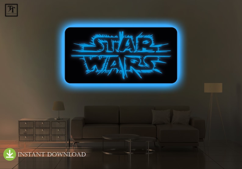Movie LED Neon Sign, Digital Files, Wall Art Decor, Vector, Home ...