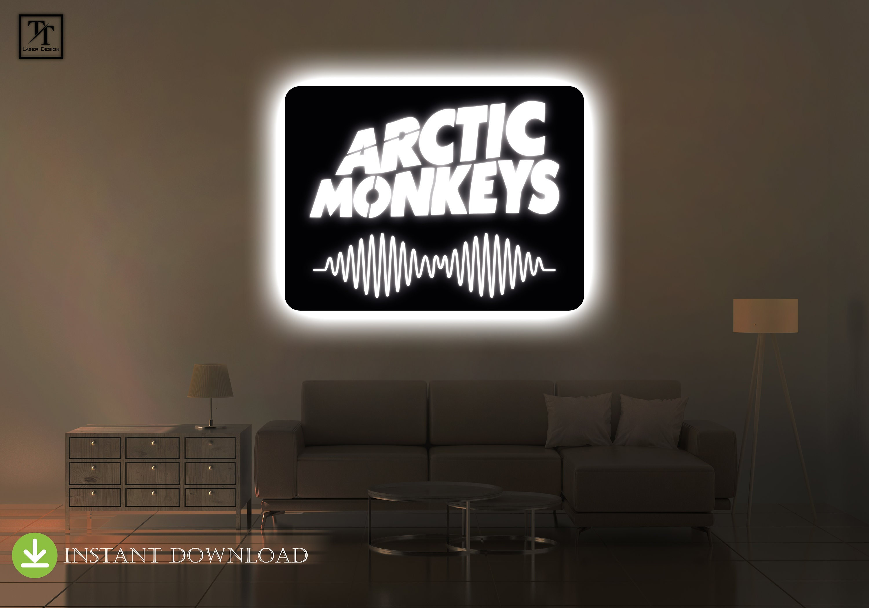 Music LED Neon Sign, Digital Music Art Files, Wall Decor, Vector, Home ...