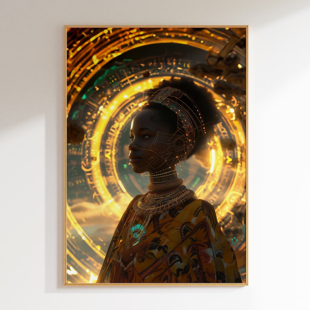 African Royalty Portrait: Digital Downloadable Wall Art - Etsy