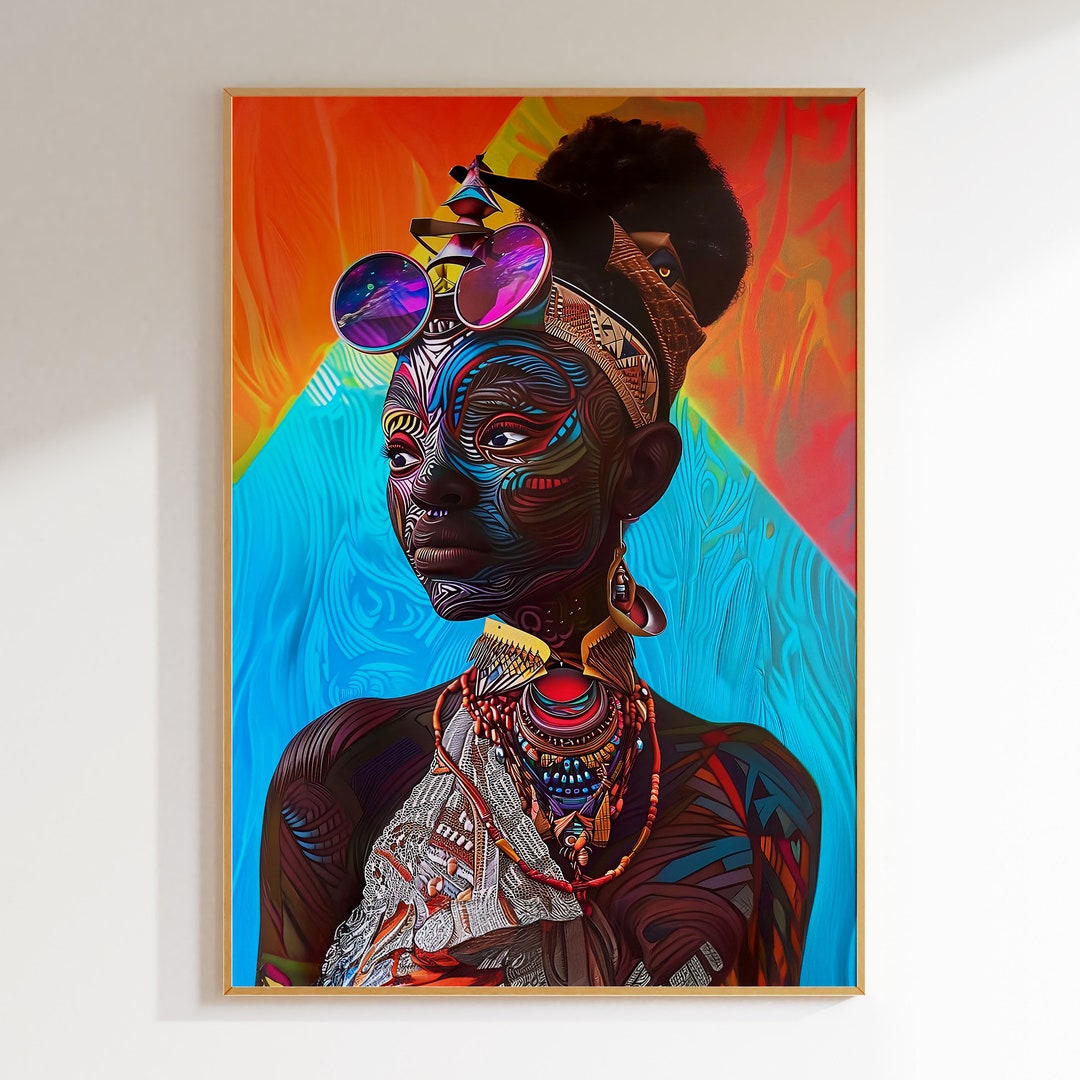 African Art, Digital Downloadable Wall Art, Trendy Decor, Printable ...