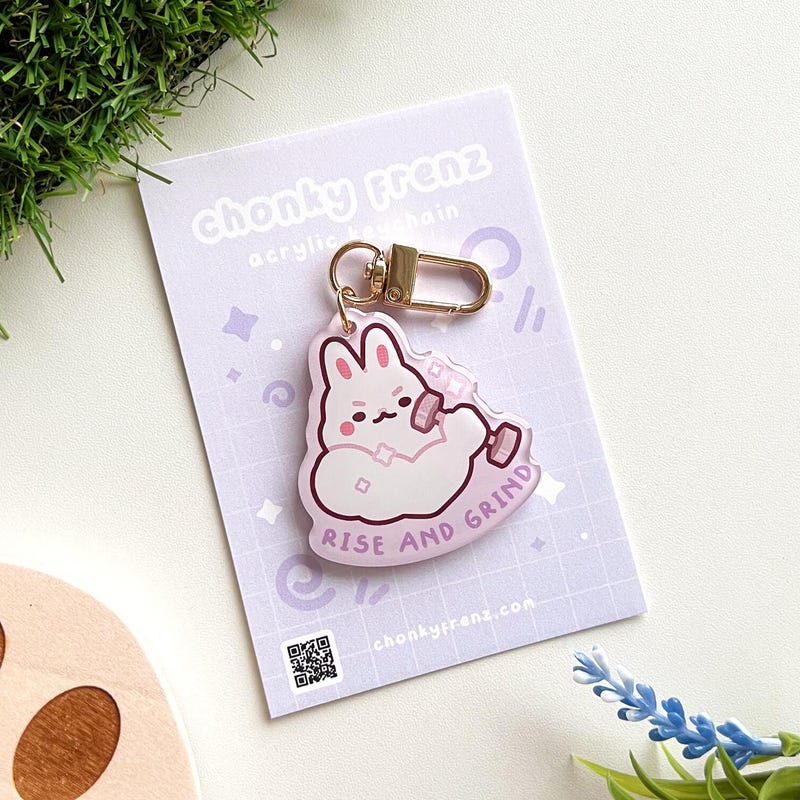 Bunny Keychain - Etsy