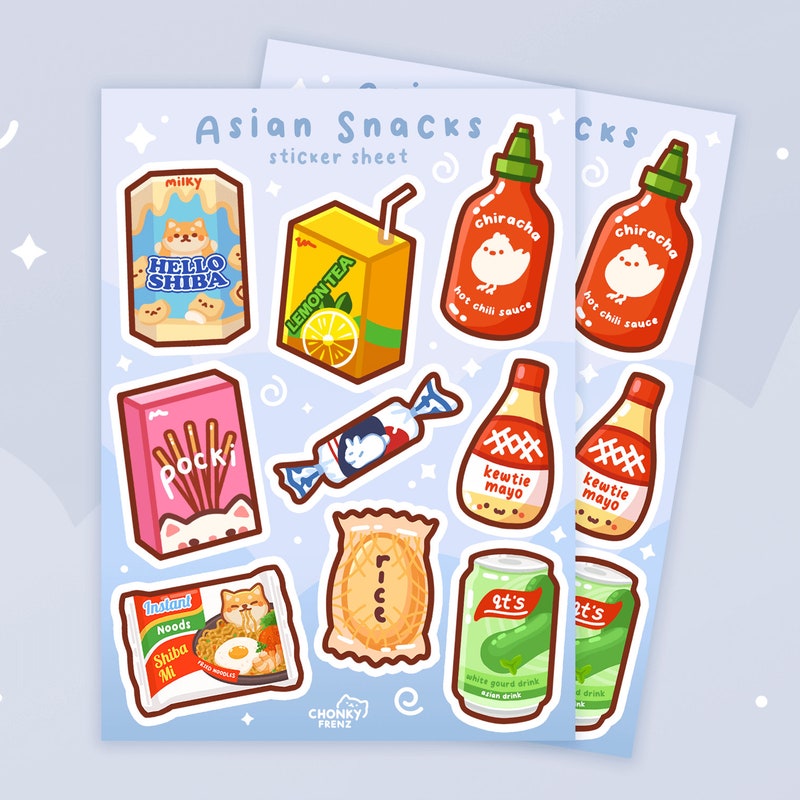 Cute Food Stickers - Etsy
