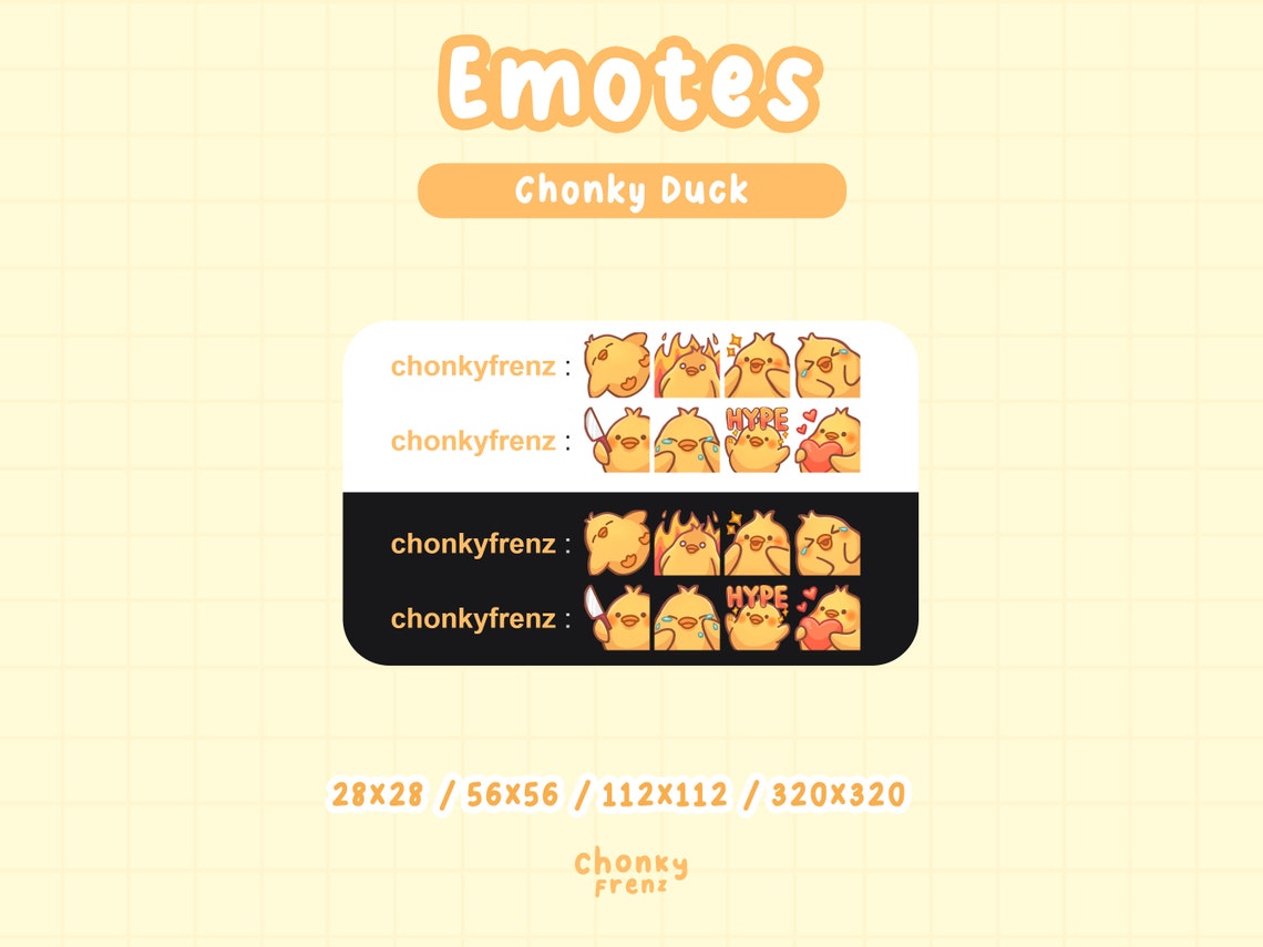 Duck Emotes Chick Emote Twitch Emote Discord Emote Stream - Etsy