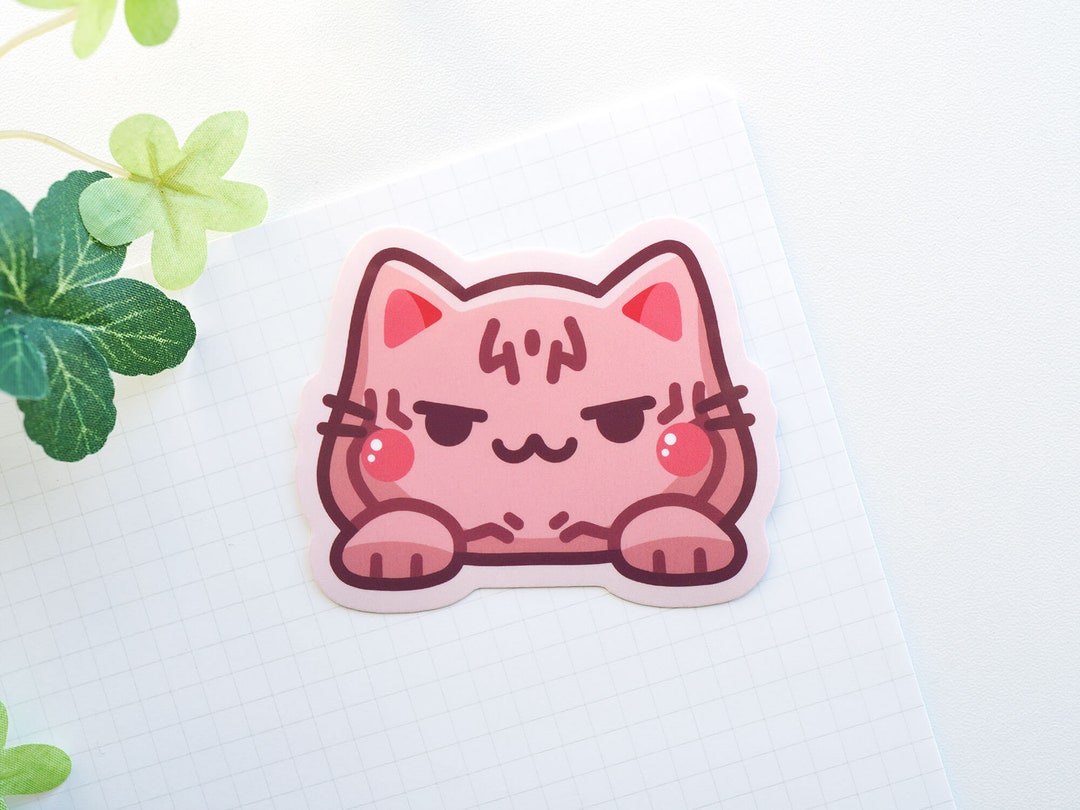Sukuna Cat Sticker, Sorcerer Cat, Waterproof Vinyl Sticker, Kawaii ...