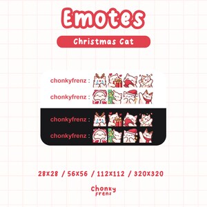 Christmas Cat Emotes, Twitch Emotes, Christmas Twitch, Cute Cat Emotes ...