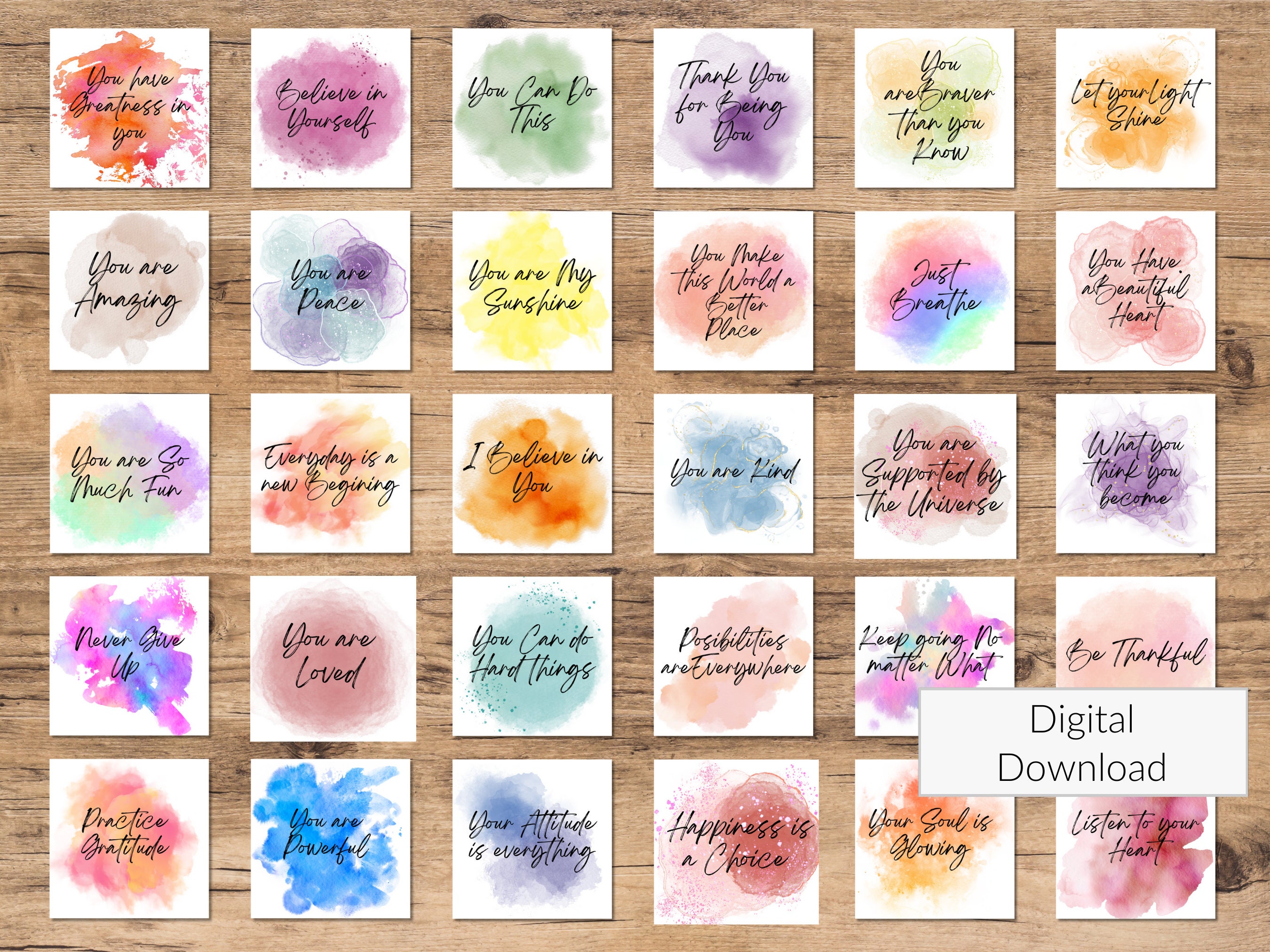 Encouragement and Inspiration Cards, Mini Mantra Cards, Affirmations ...