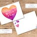 Watercolor Heart Thank You Card, Digital Download Card, Gratitude Card ...