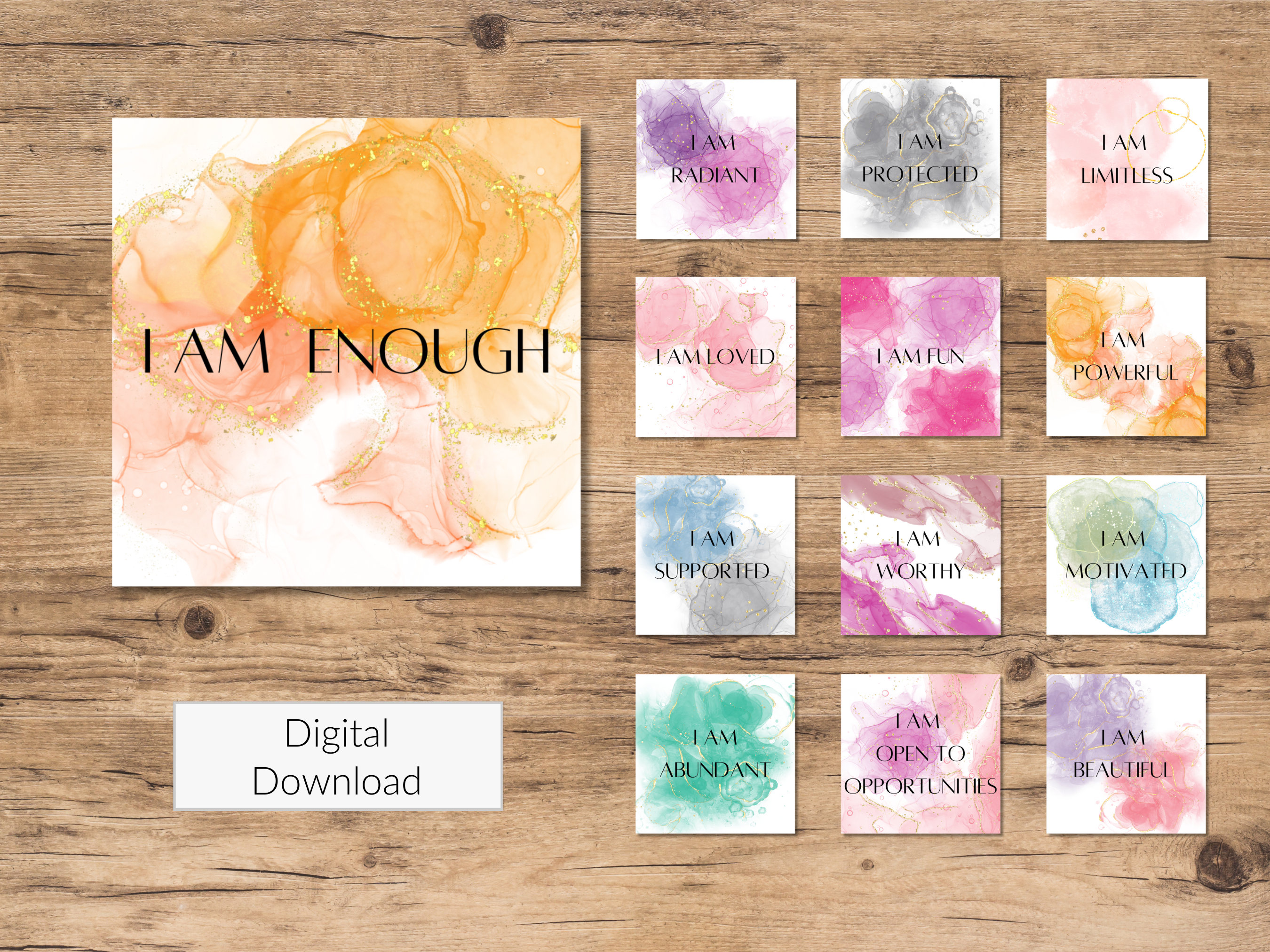 Mini Affirmation Cards, Inspiration & Encouragement Cards, Pocket Notes ...