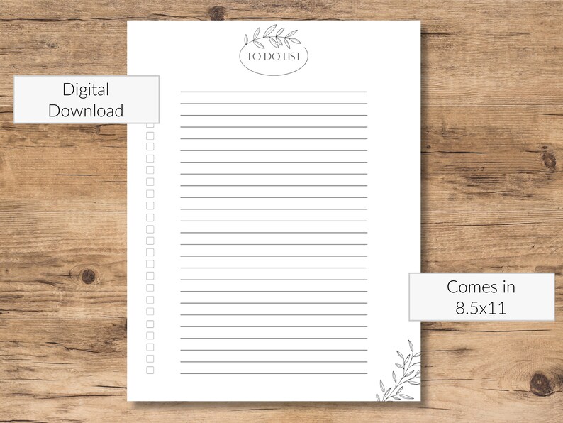 Minimal to Do List Printable, Digital Download to Do Planner, Minimal ...