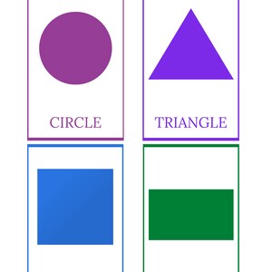 Set of 16 Shapes Flashcards | Printable | for Kids | Geometric Shapes ...
