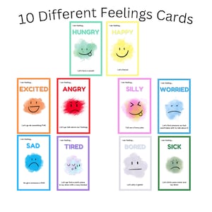 Feelings Flashcards | DIGITAL DOWNLOAD | Emotions | Feelings ...