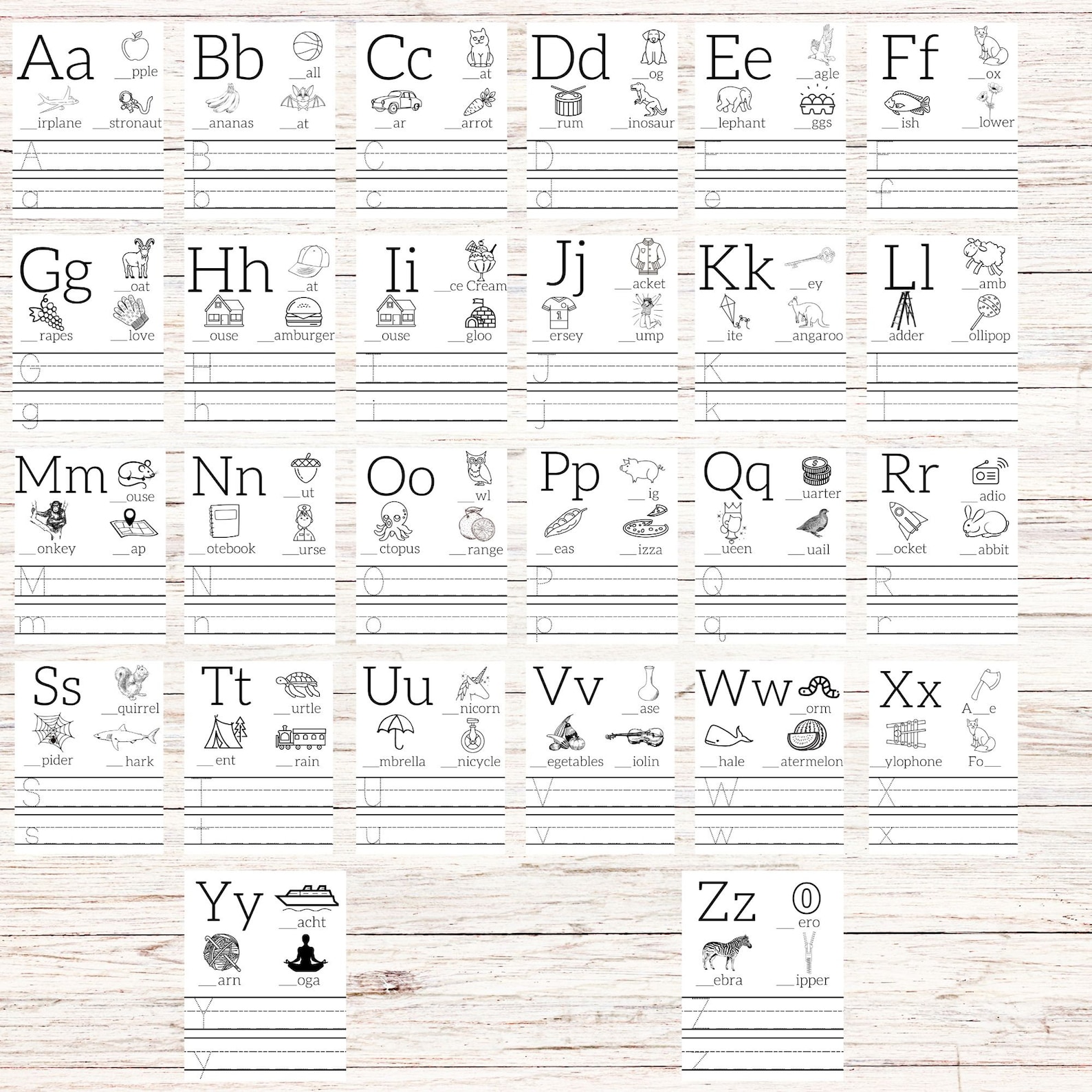 Educational Alphabet Worksheets - Perfect for School & Home Schooling ...