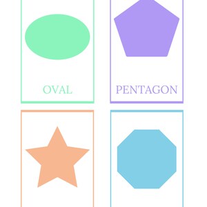 Set of 16 Shapes Flashcards | Printable | for Kids | Geometric Shapes ...
