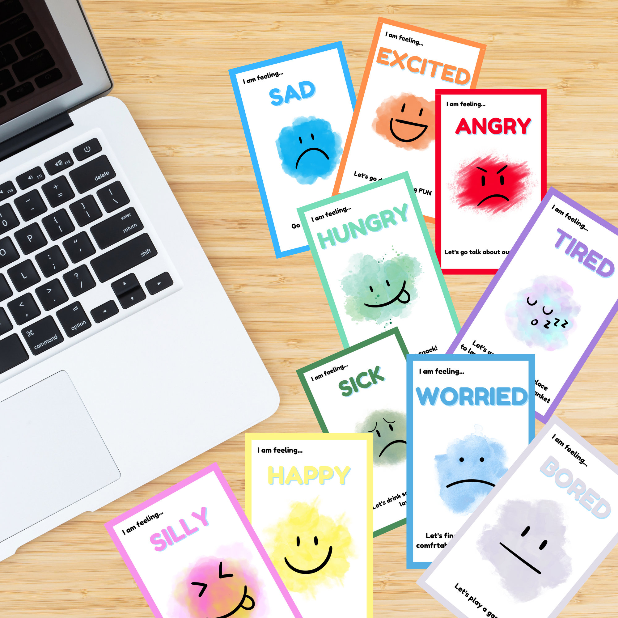 Feelings Flashcards | DIGITAL DOWNLOAD | Emotions | Feelings ...