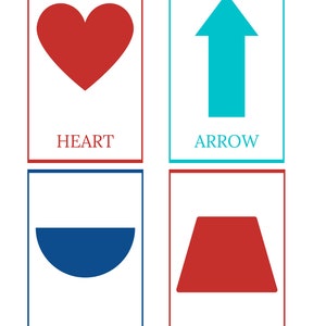 Set of 16 Shapes Flashcards | Printable | for Kids | Geometric Shapes ...