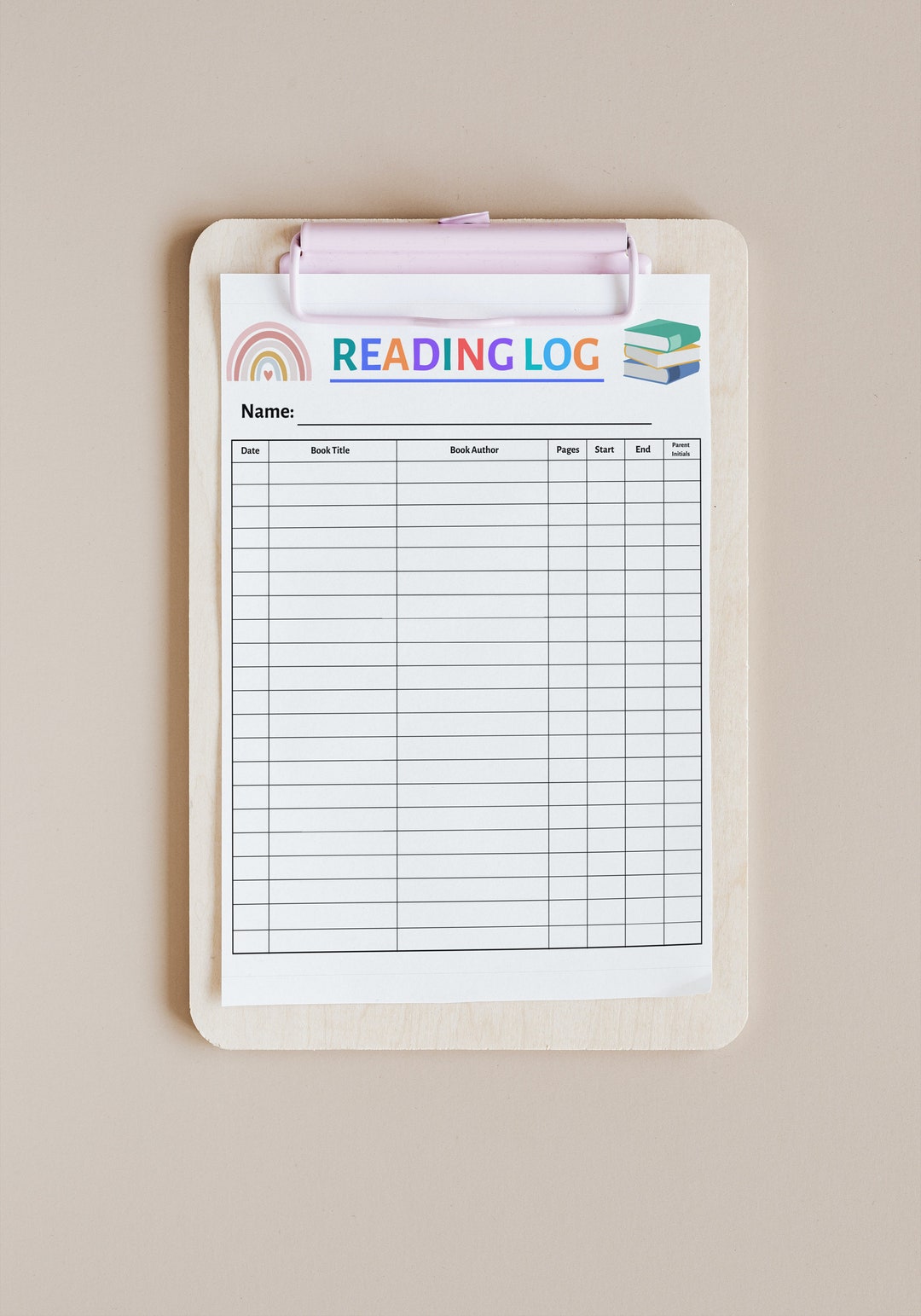 Kids Reading Log | Reading Log for School | Reading Assignments ...