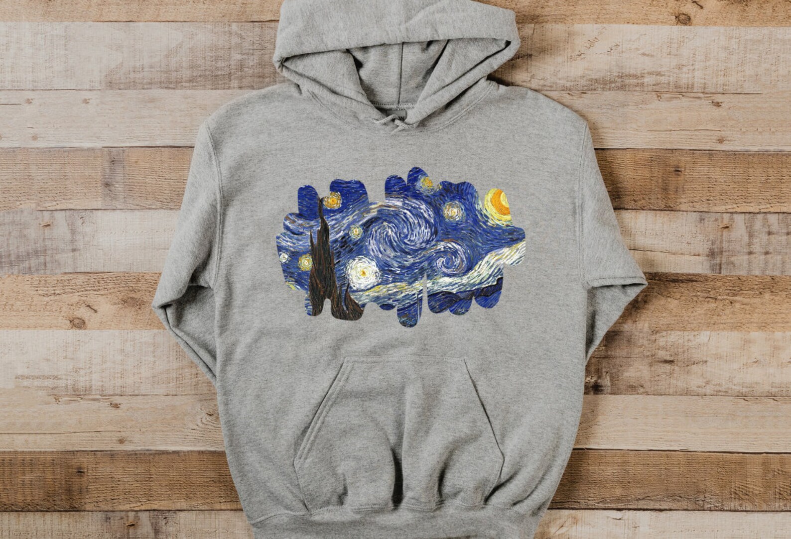 Starry Night Vincent Van Gogh Womens Sweater, Heavy Blend Hooded ...