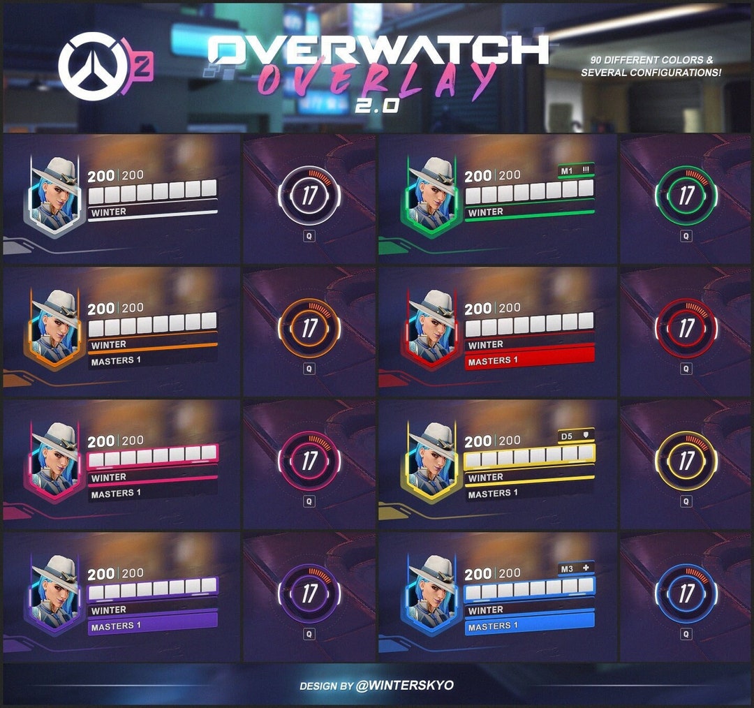 Overwatch 2 HUD Overlay - [90 Colors] Obs/twitch - Etsy