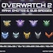 NEW - Overwatch 2 Rank Emotes & Sub Badges - Twitch Badge/emote Sub/bit ...