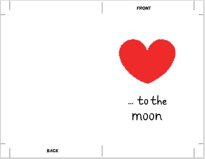 Love-valentine Printable Card / Instant Download PDF / Card Template - Etsy