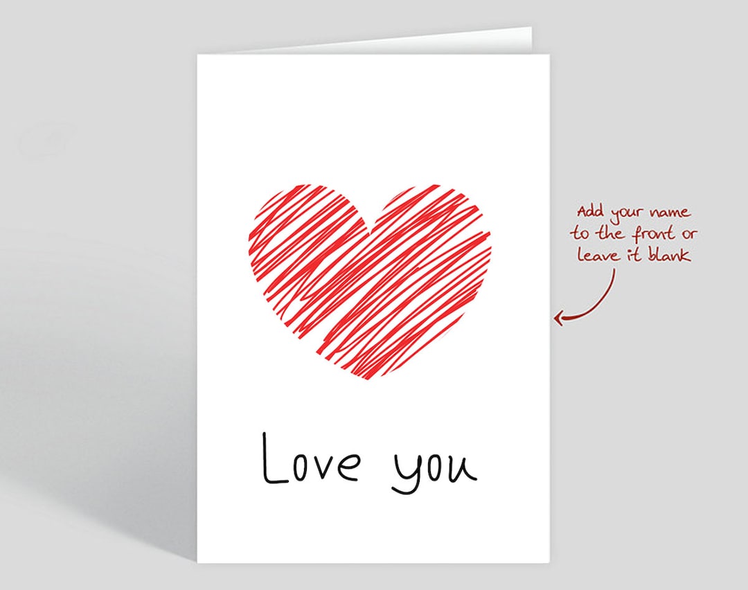 Love-valentine Printable Card / Instant Download PDF / Card Template - Etsy