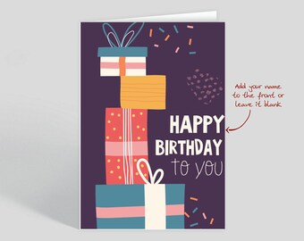 Happy Birthday Printable Card / Instant Download PDF / Birthday Card ...